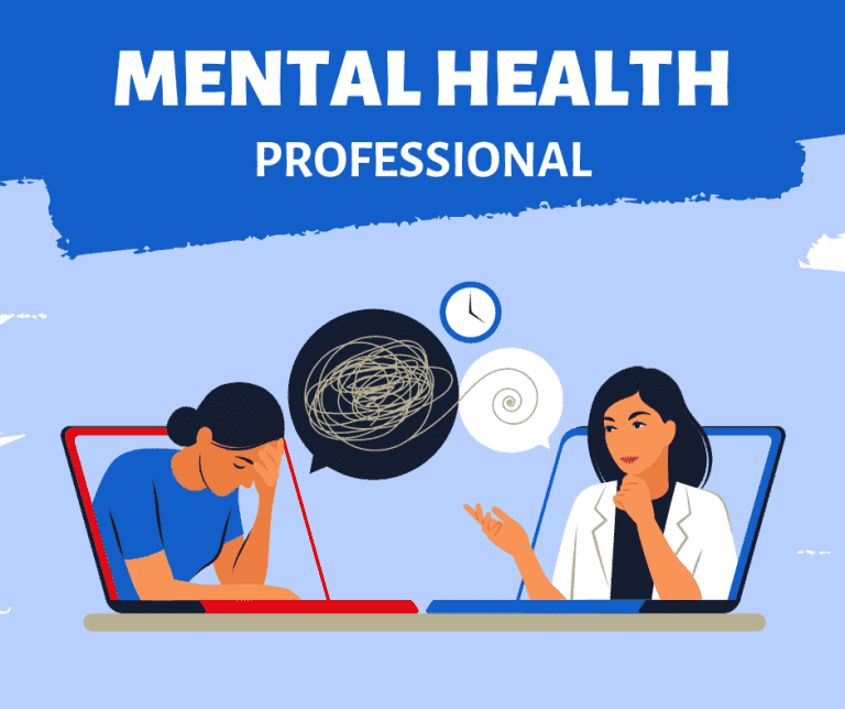 What are the different types of Mental health professionals